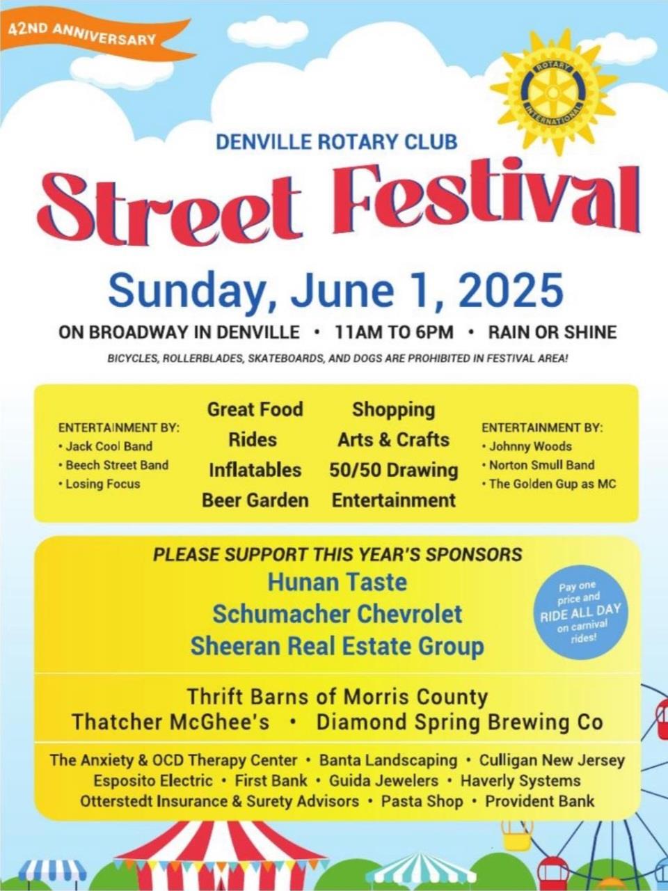 Denville Rotary Street Festival Returns June 1, 2025 - Denville Now